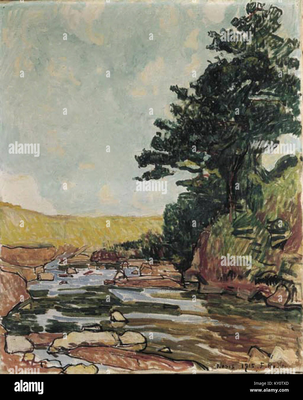 Ferdinand Hodler - Bach bei Néris, 1915 Stock Photo - Alamy