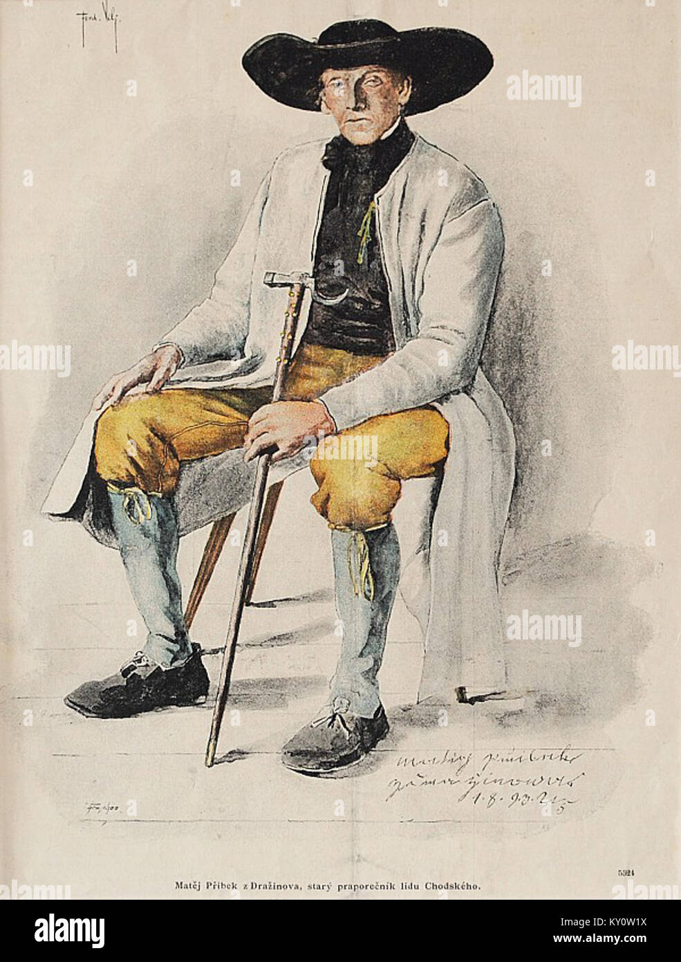 Ferdinand Velc - Matěj Příbek z Dražinova, starý praporečník lidu ...