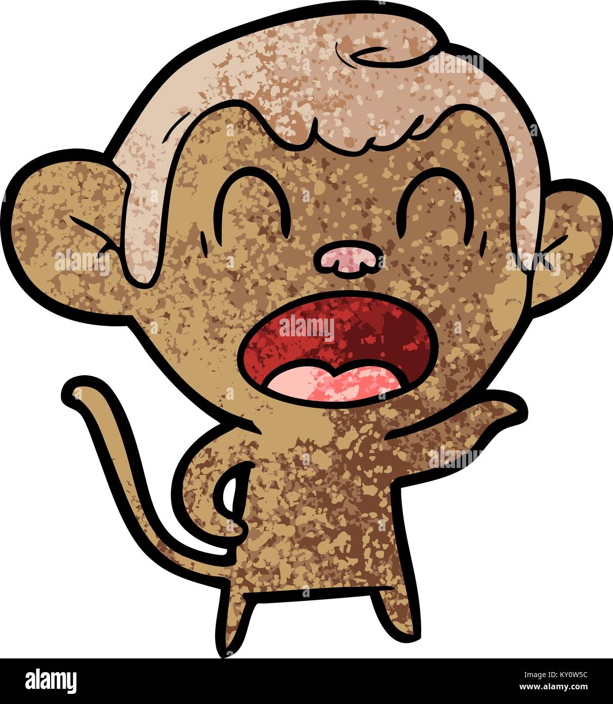 shouting cartoon monkey pointing Stock Vector Image & Art - Alamy