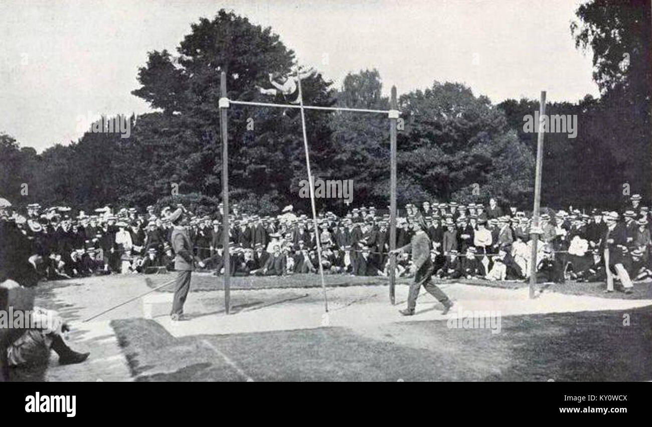 Fernand Gonder set a world record in pole vaulting by clearing a height ...