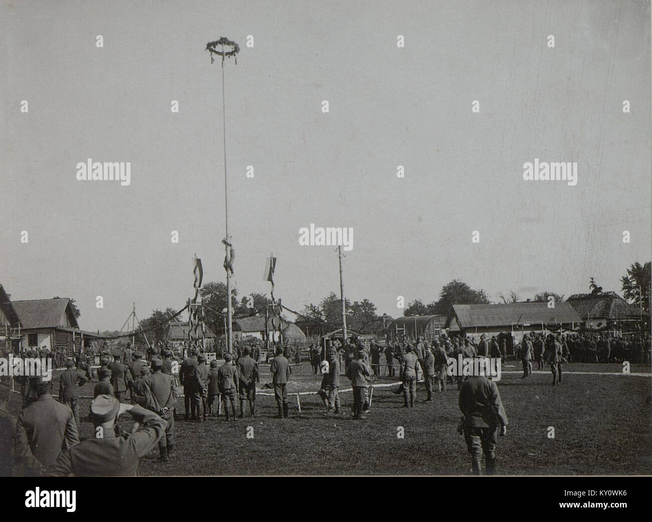A historical image documenting the celebration of the Telephone ...