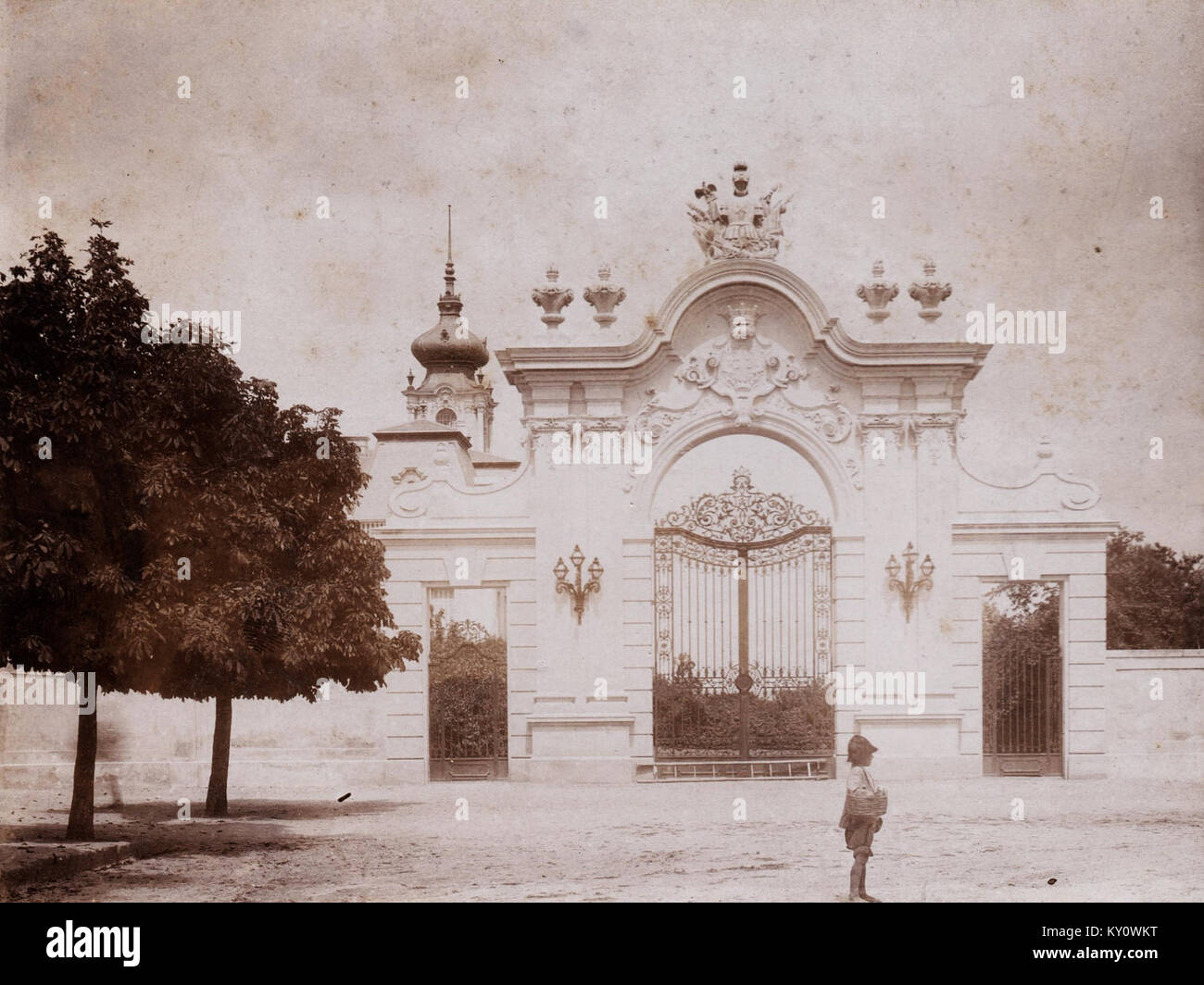 The Festetics Palace in Hungary, captured in this 1893 photograph, is a ...