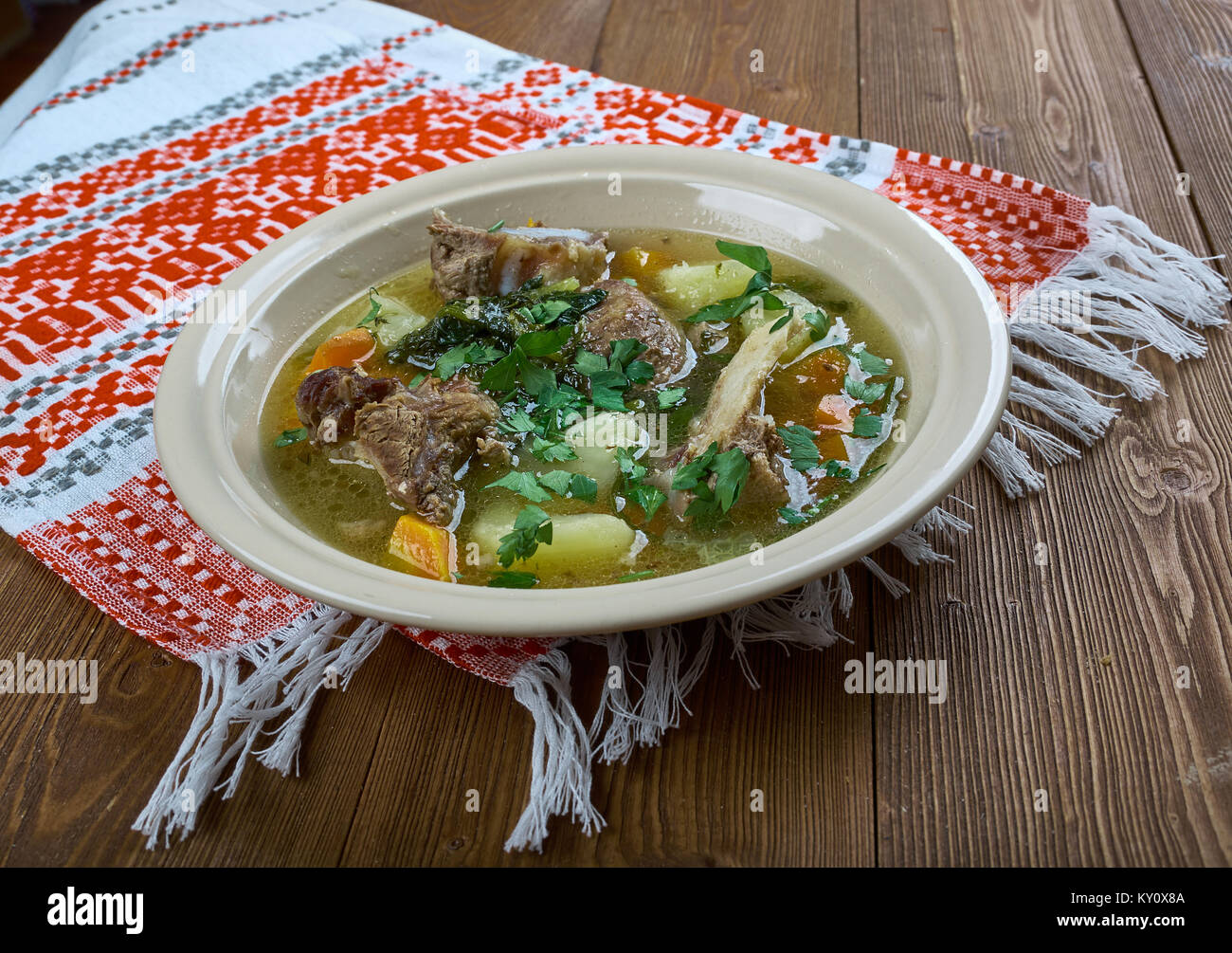 Serbian Lamb Vegetable Soup - Chorba od Janjetina Stock Photo - Alamy