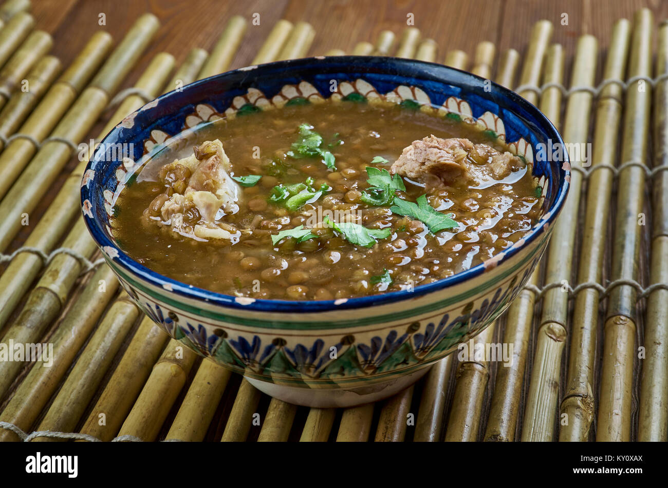 Hyderabad Daal Gosht - Mutton With Bottle Gourd , Lentils Stock Photo ...