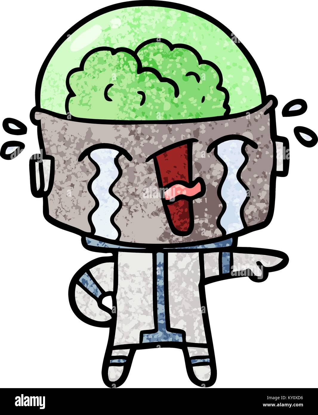 cartoon crying robot Stock Vector Image & Art - Alamy