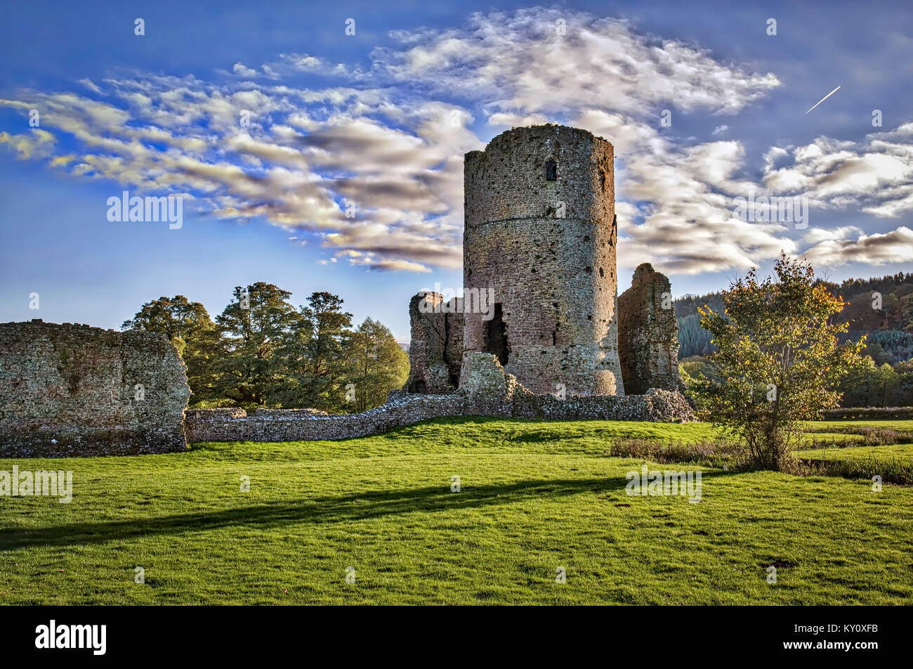 Tretower Castle in Southern Wales Stock Photo - Alamy