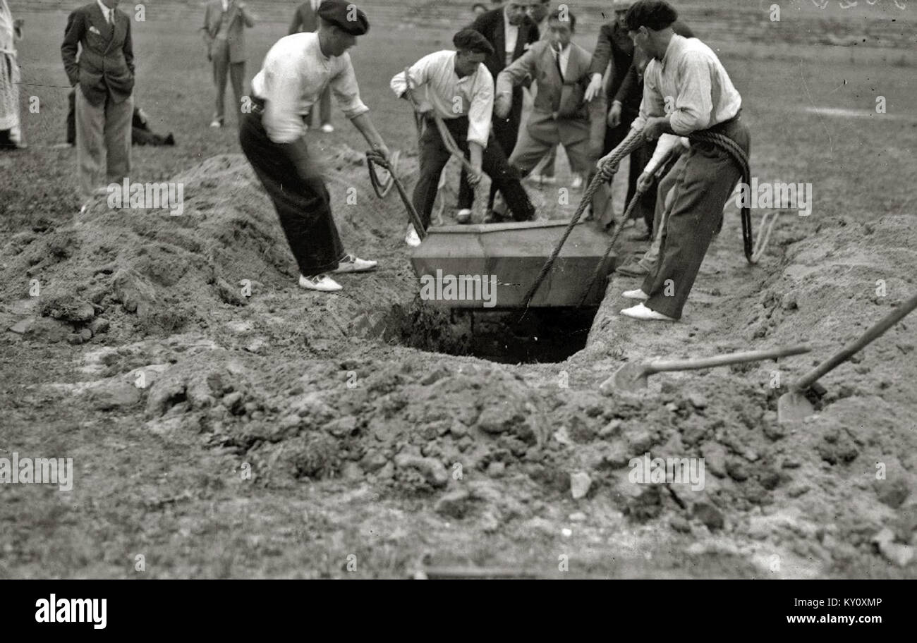 A historical image depicting a scene from an escapist performance ...