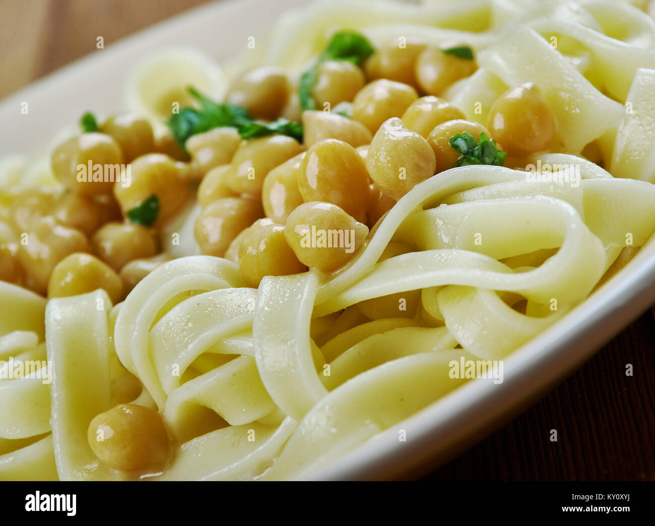 Calabrian Lagane e cicciari, pasta with chickpeas - dish from the ...