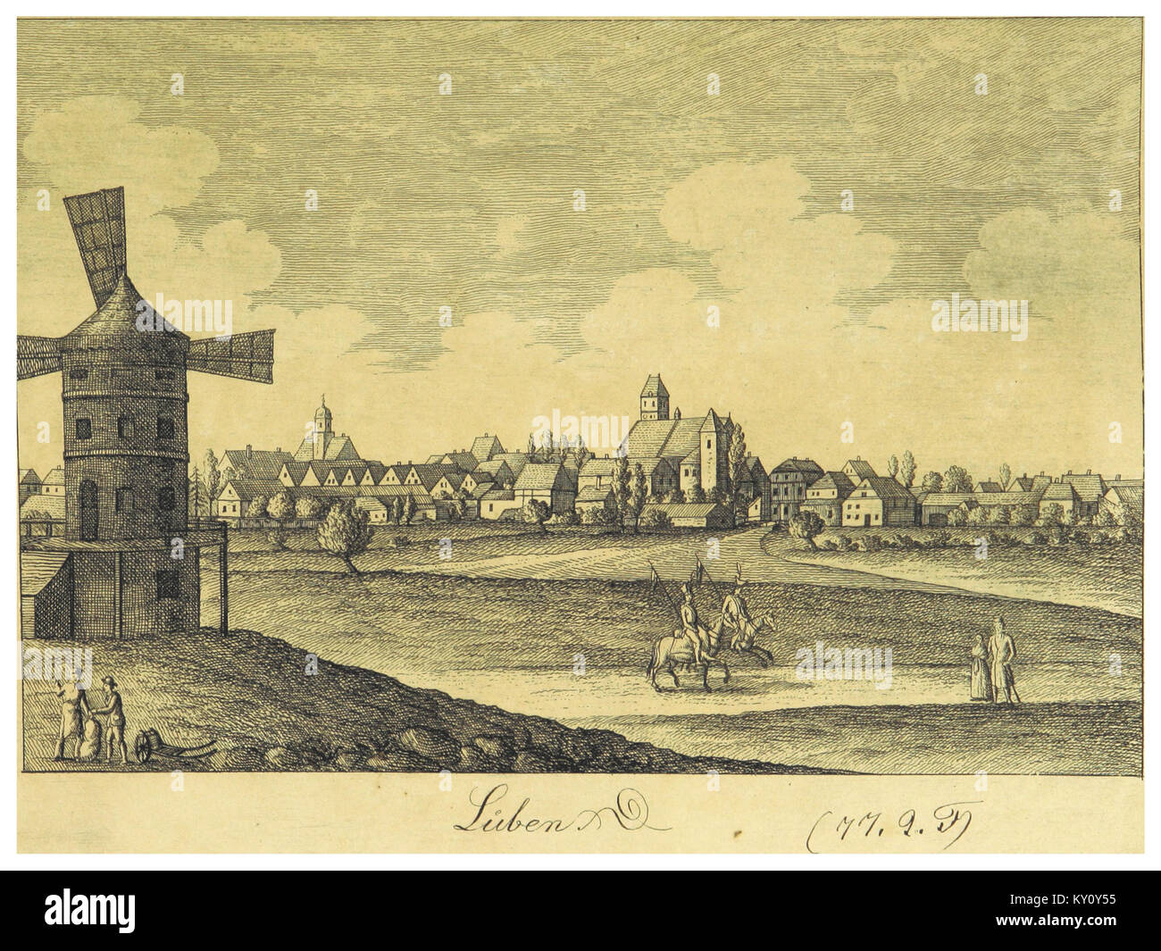 FISCHER, STUCKART(1819) Schlesien p074 - Lüben Stock Photo - Alamy