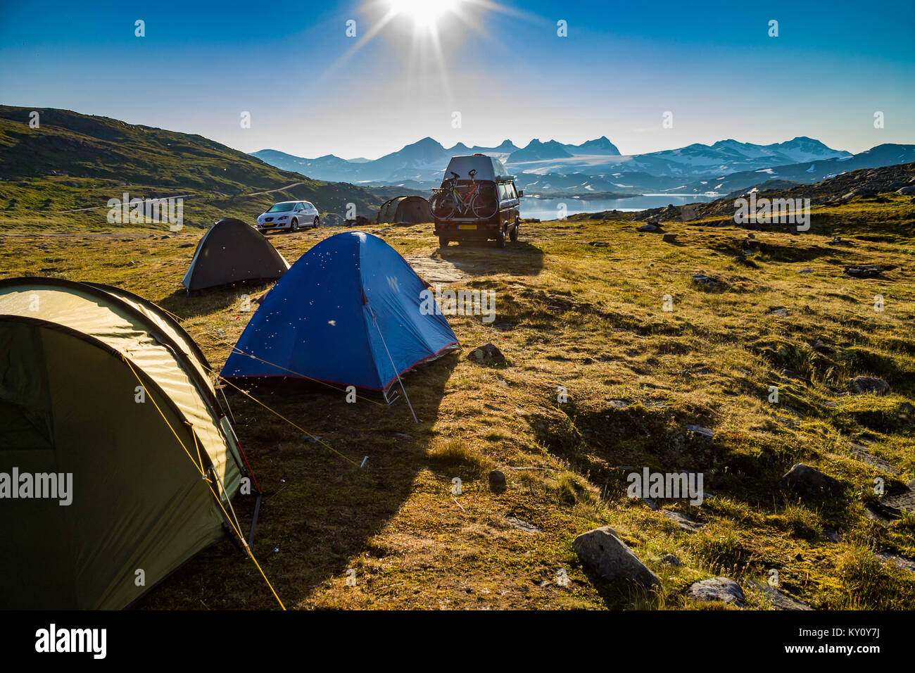 Camping in norway tents hi-res stock photography and images - Alamy