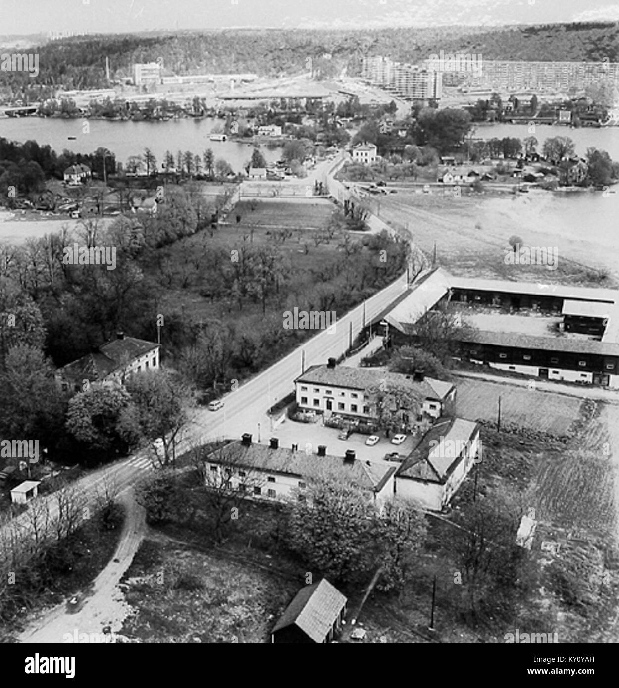 Fittja gård Fittjanäset 1960-tal Stock Photo - Alamy