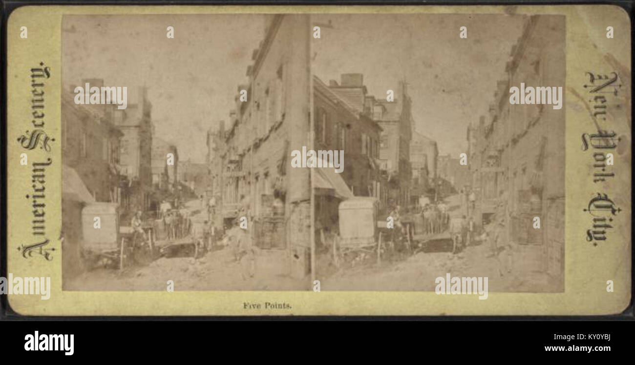 This image depicts Five Points, a historically significant neighborhood ...