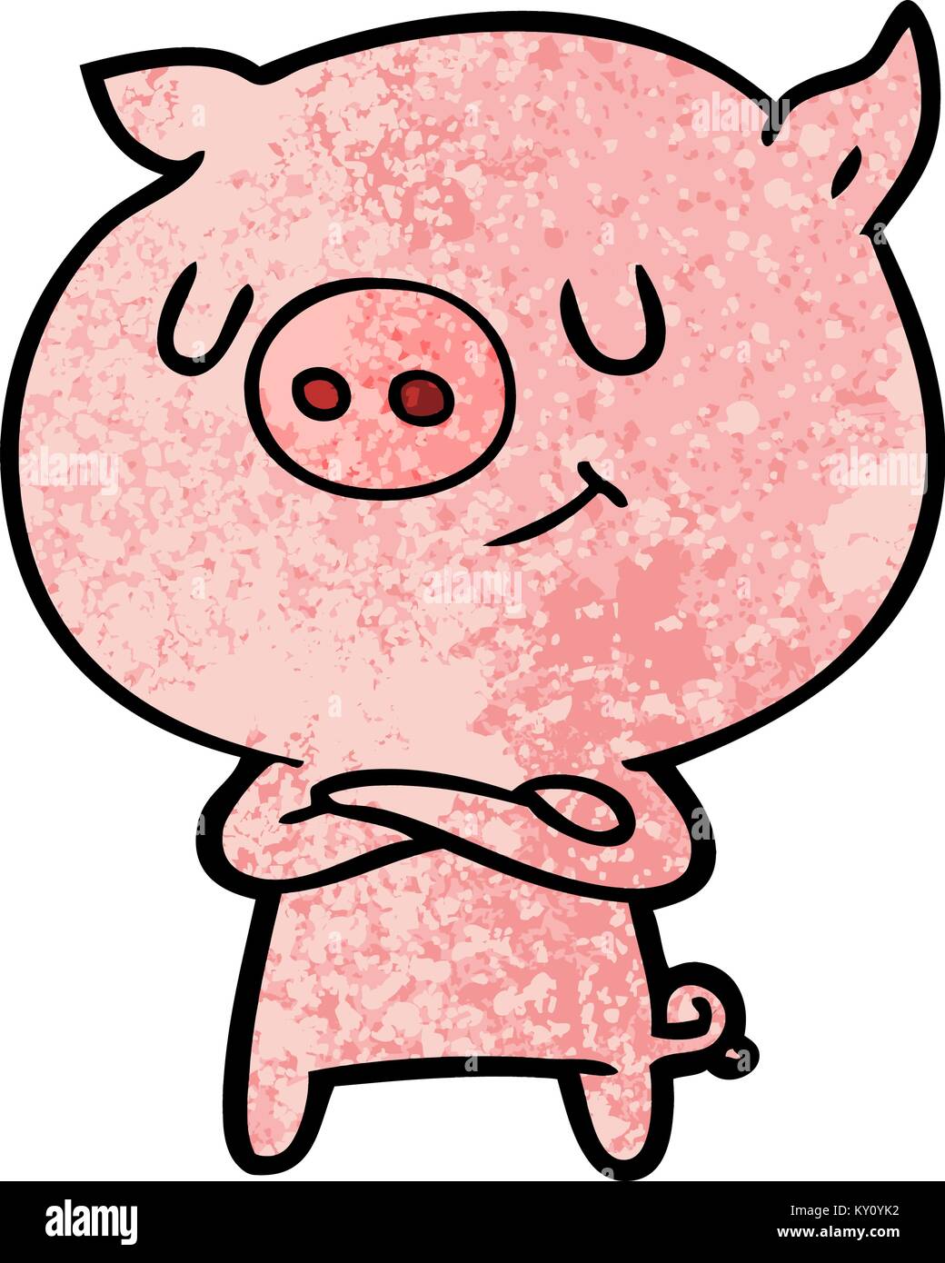 happy cartoon pig Stock Vector Image & Art - Alamy