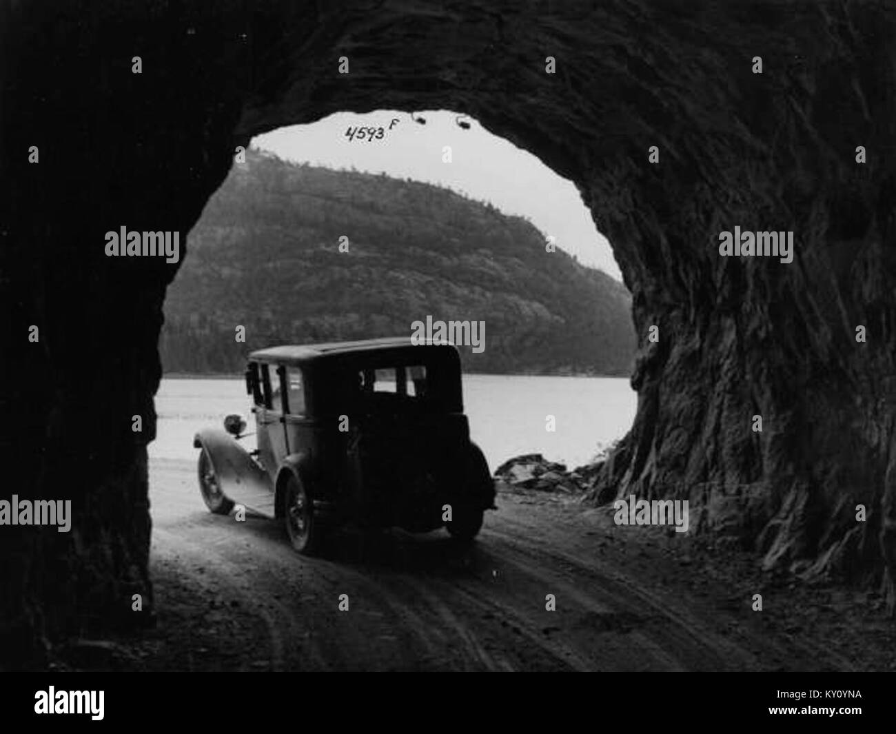 Photograph of the Fjörtunnelen tunnel at Bangsund, Norway, highlighting ...