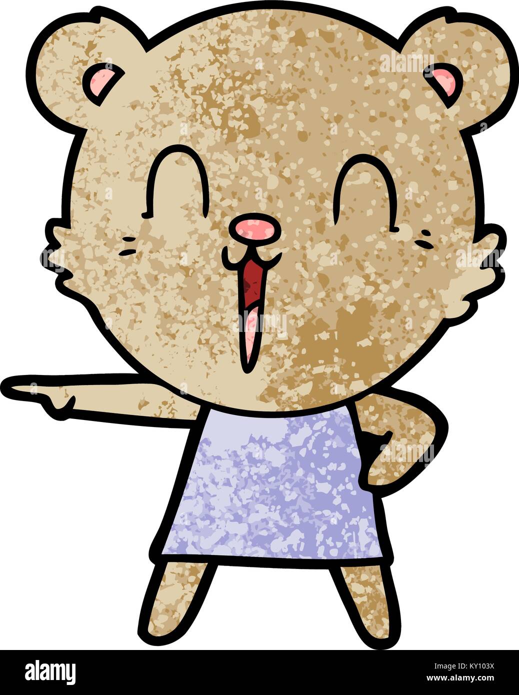 happy cartoon bear pointing Stock Vector Image & Art - Alamy