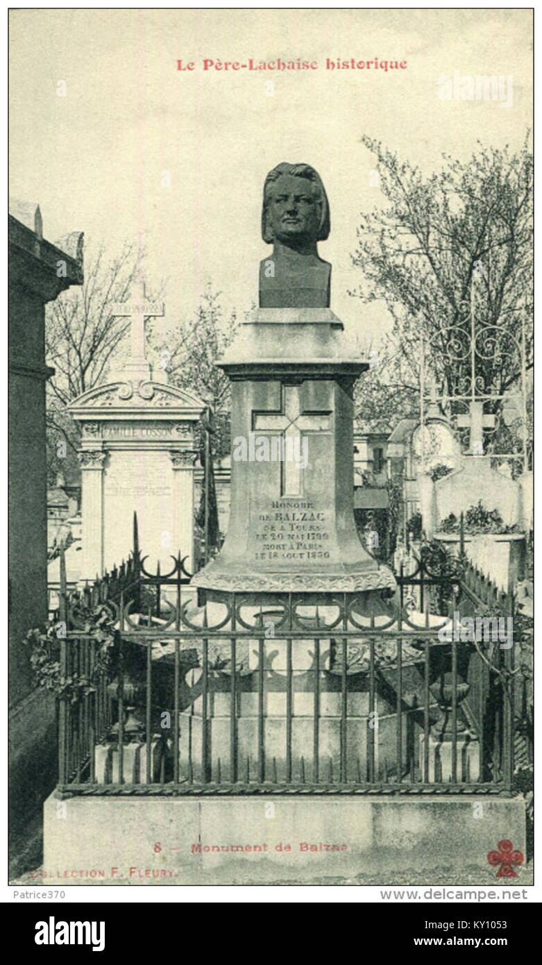 The grave of Honoré de Balzac, a renowned French novelist, is located ...