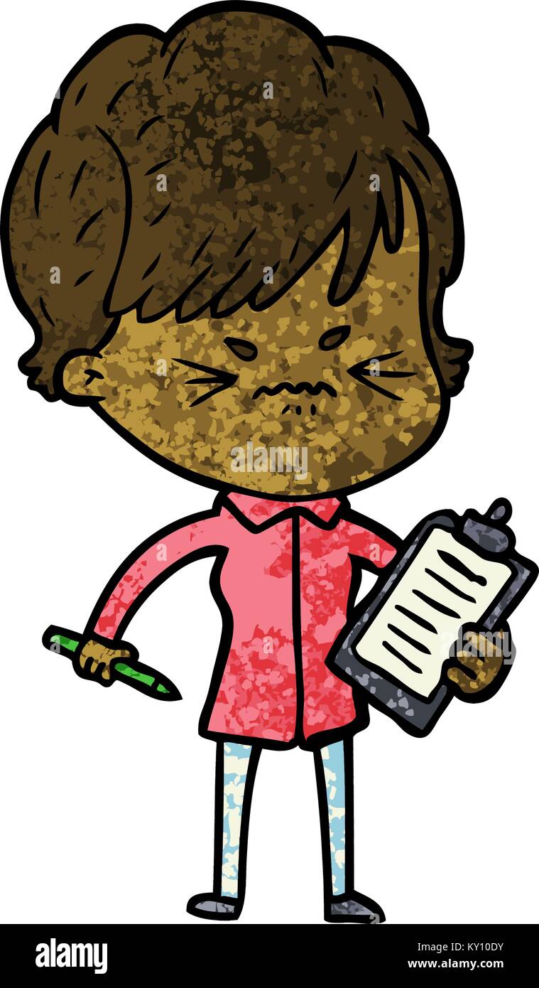 cartoon frustrated woman Stock Vector Image & Art - Alamy