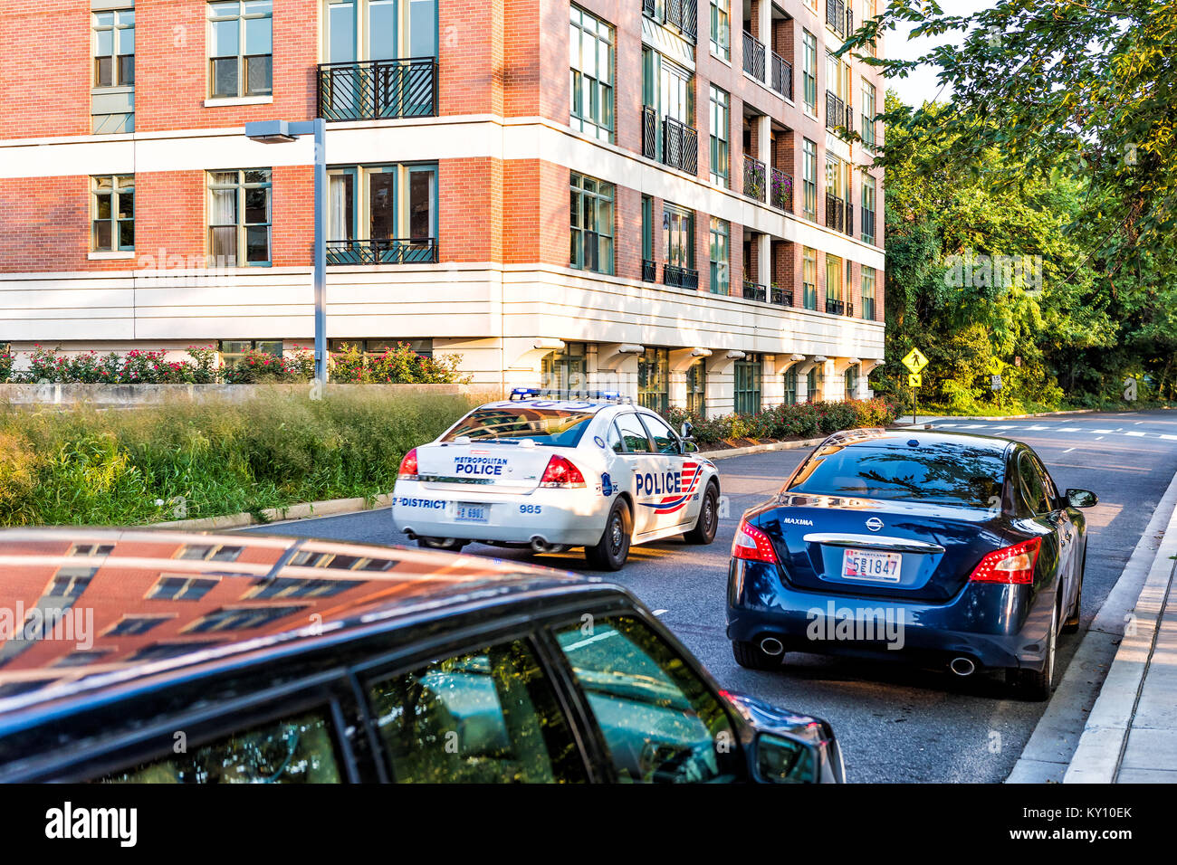 Washington DC, USA - August 4, 2017: Metropolitan police car by ...