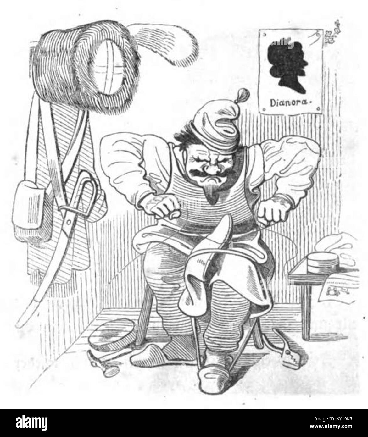 A German satirical magazine, Fliegende Blätter, providing humorous ...