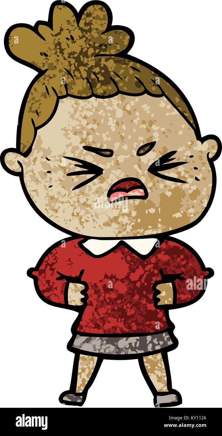 cartoon angry woman Stock Vector Image & Art - Alamy