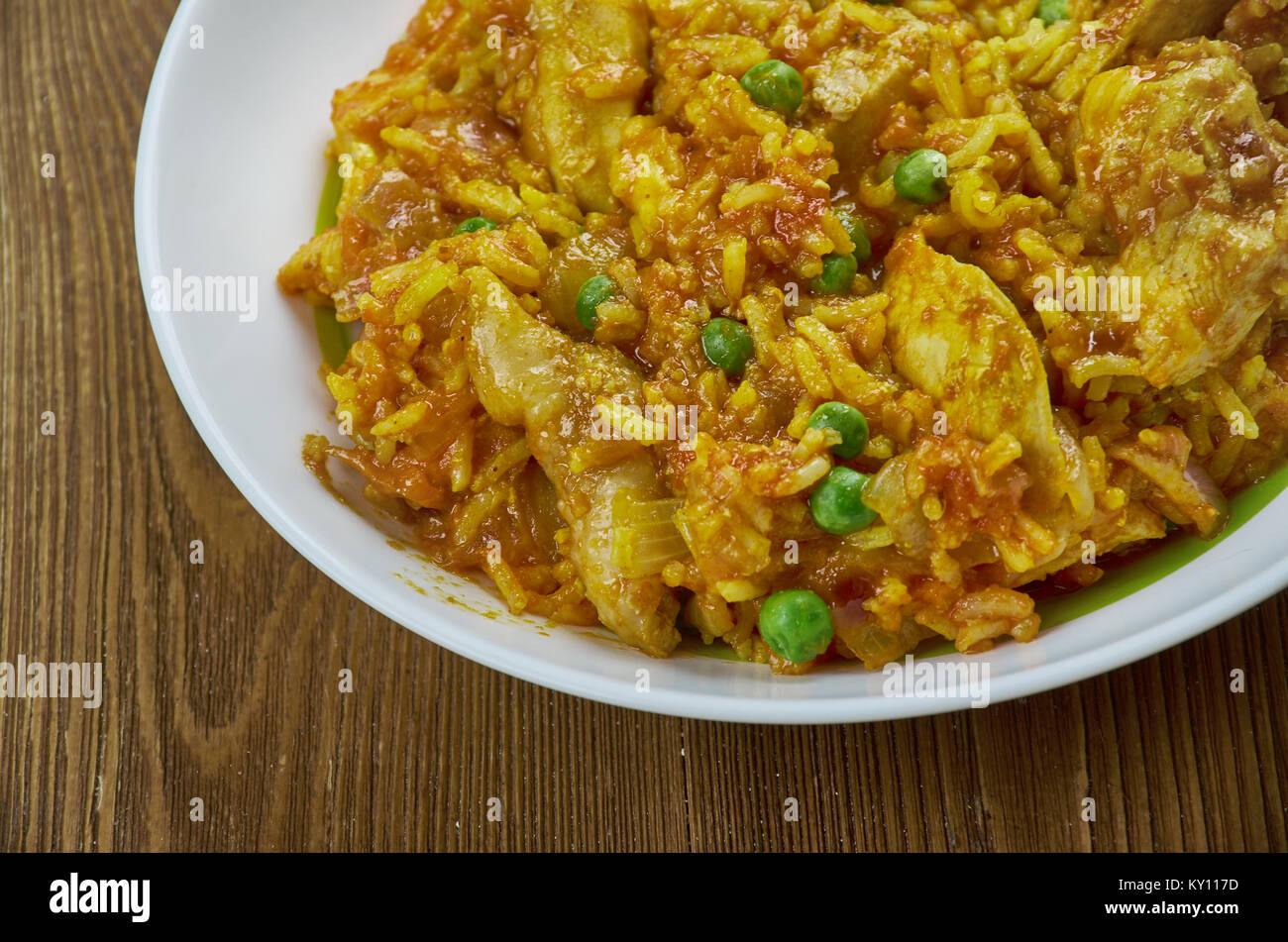 arroz chaufa de pollo - fried rice mixed with chicken , Peruvian food ...