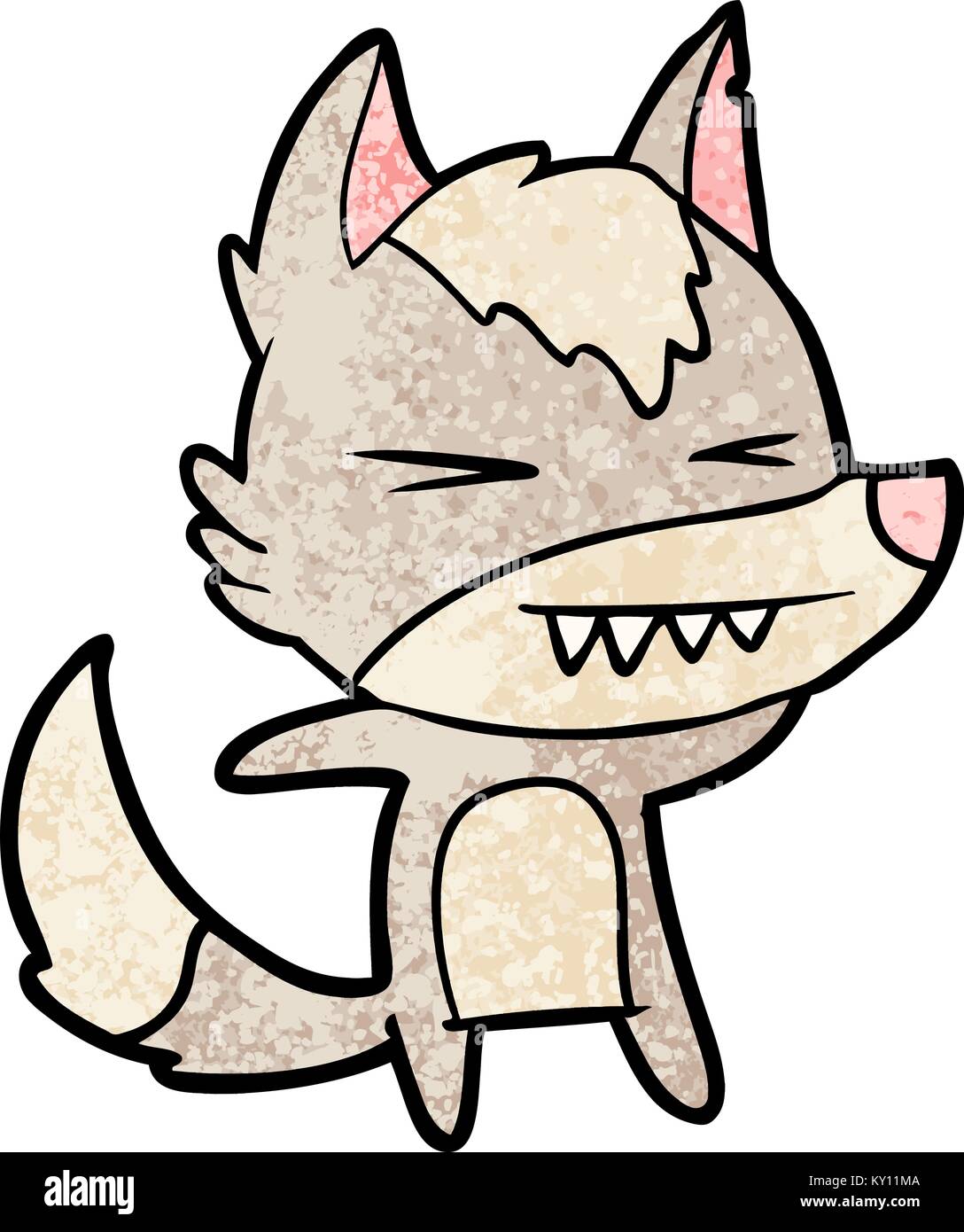 Illustration Angry Wolf Cartoon Character High Resolution Stock ...