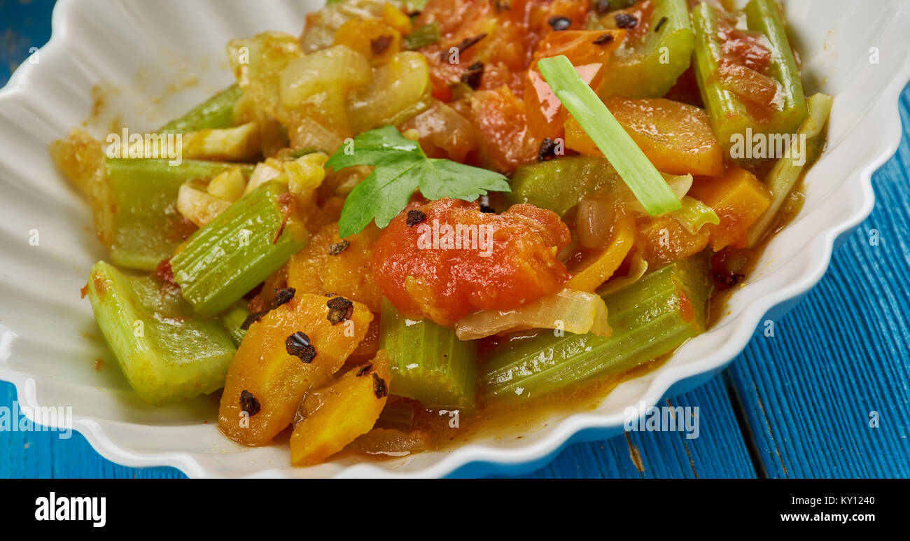 Daraba - vegetable stew, cuisine of Chad, African cuisine Stock Photo ...