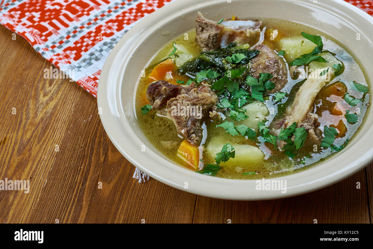 Serbian Lamb Vegetable Soup - Chorba od Janjetina Stock Photo - Alamy