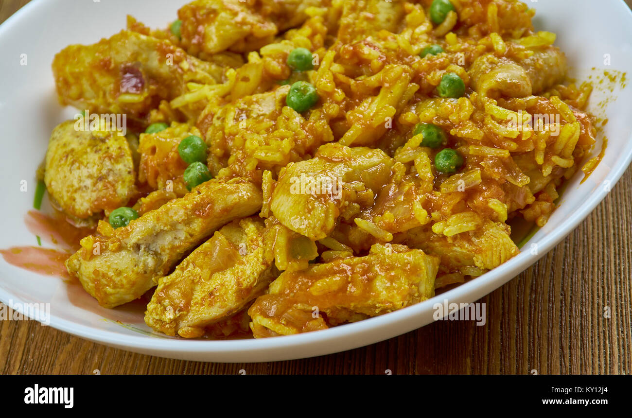 arroz chaufa de pollo - fried rice mixed with chicken , Peruvian food ...