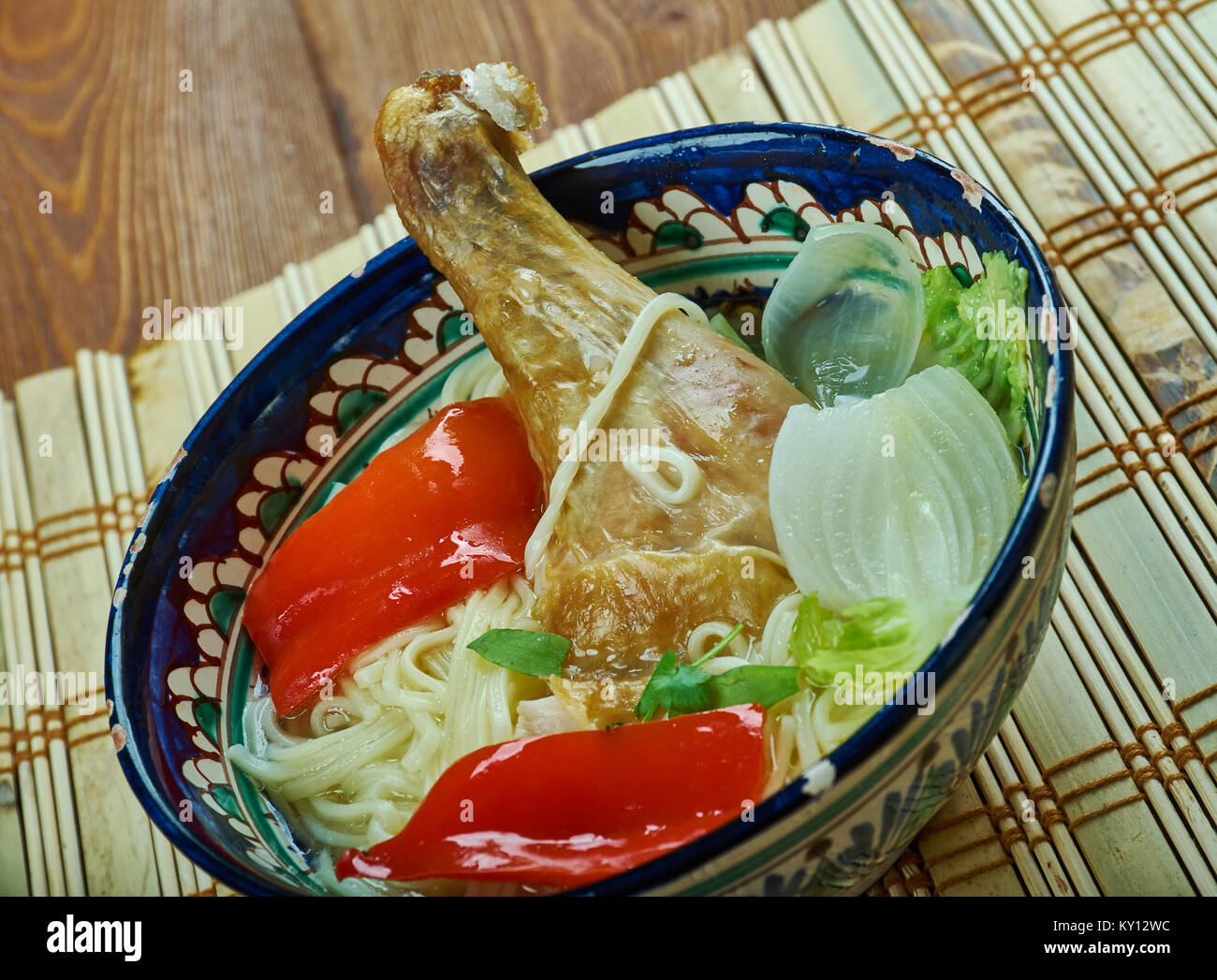 Lamian - type of Chinese noodle,serving Lanzhou-style Stock Photo - Alamy