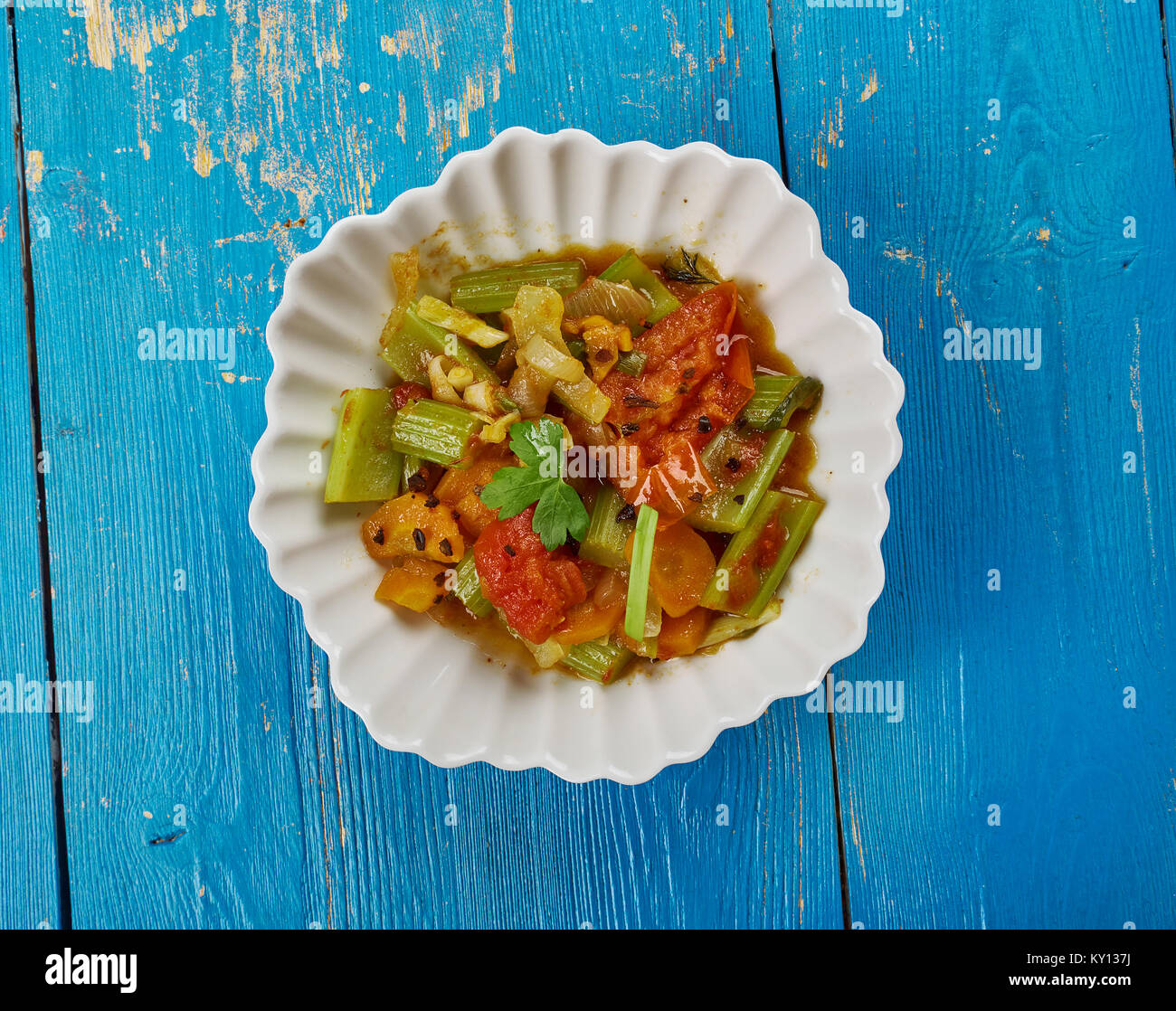 Daraba - vegetable stew, cuisine of Chad, African cuisine Stock Photo ...