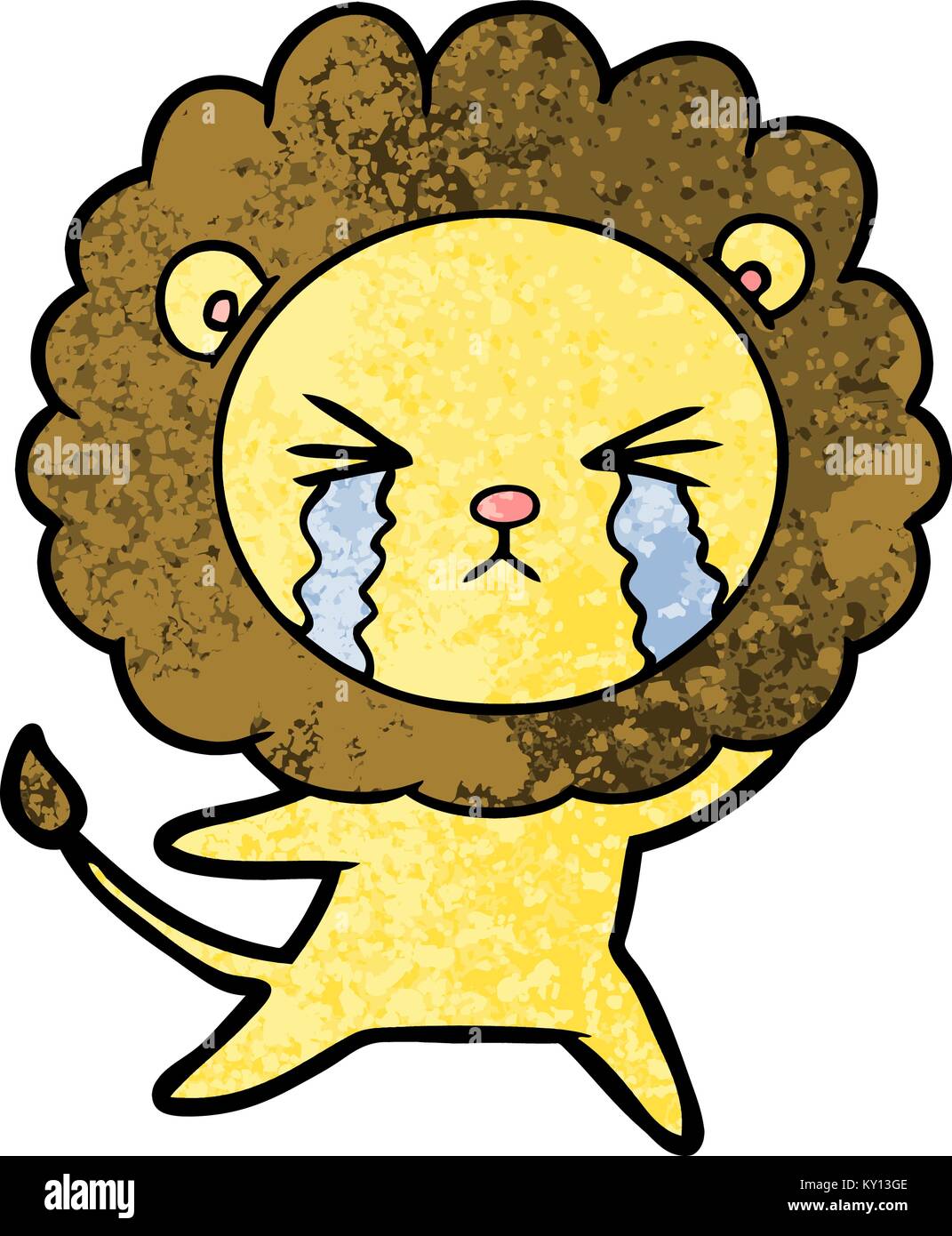 cartoon crying lion Stock Vector Image & Art - Alamy