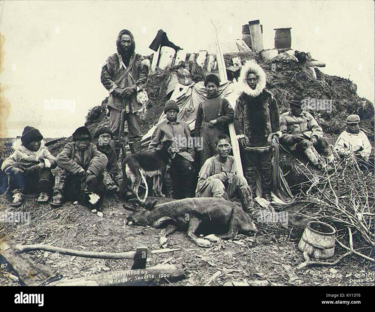 Eskimo With Dead Caribou High Resolution Stock Photography and Images ...