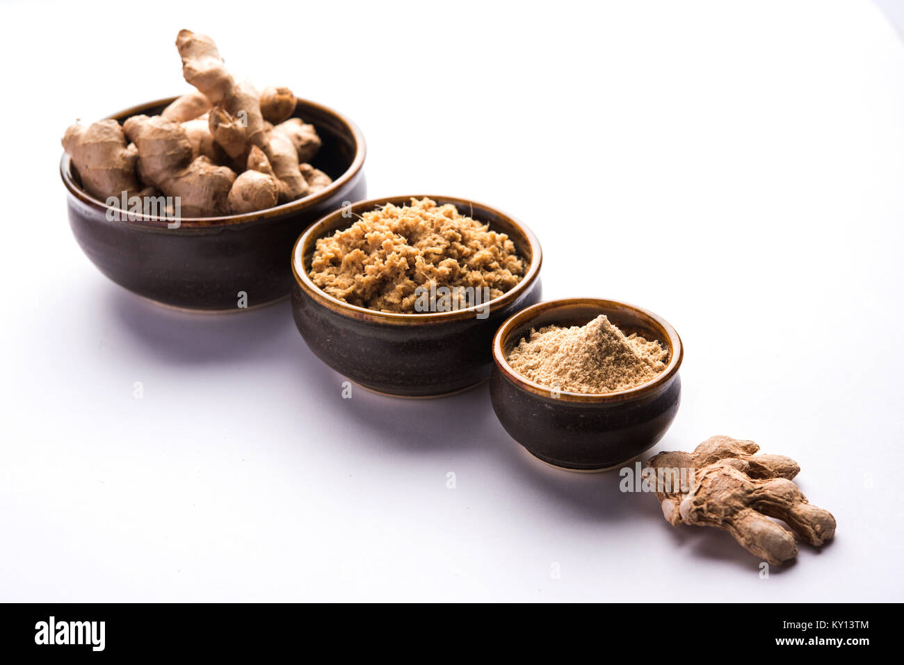 Ginger paste and powder with whole dried and fresh Adrak, selective ...