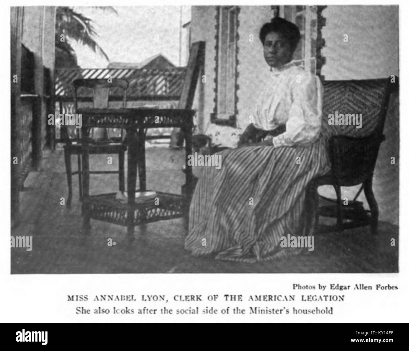 Photograph of Miss Annabel Lyon, Clerk of the American Legation in ...