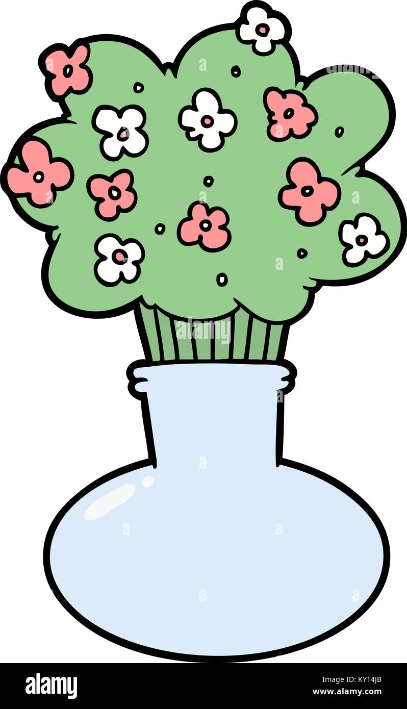 cartoon flowers in vase Stock Vector Image & Art - Alamy