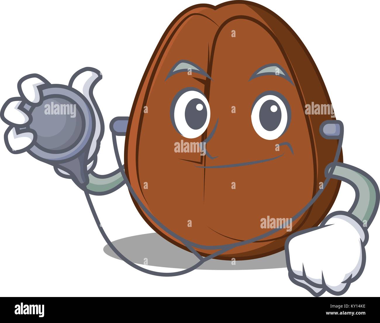Doctor coffee bean character cartoon Stock Vector Image & Art - Alamy