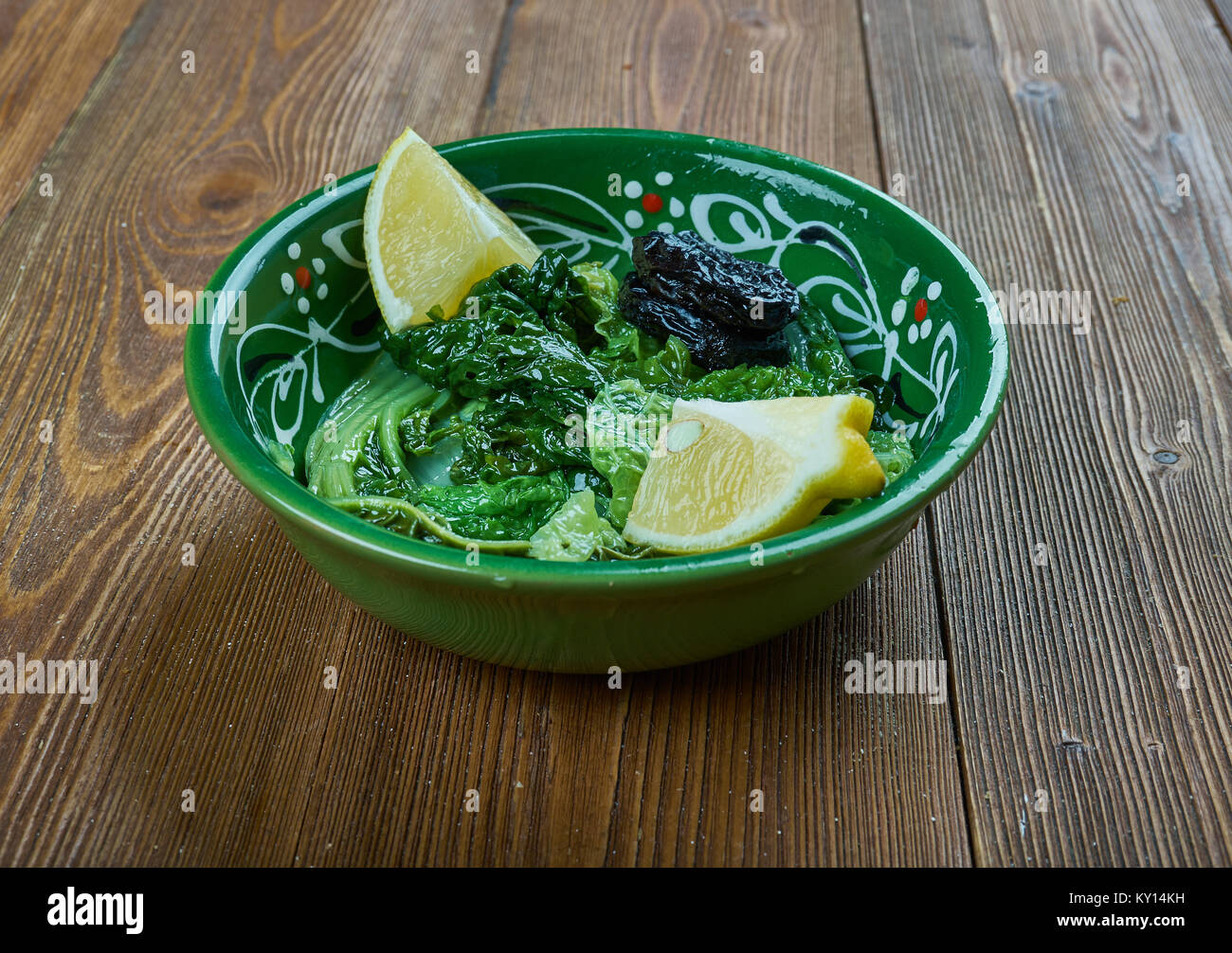 Horta Vrasta - Greek Boiled Dandelion Leafy Greens Stock Photo - Alamy