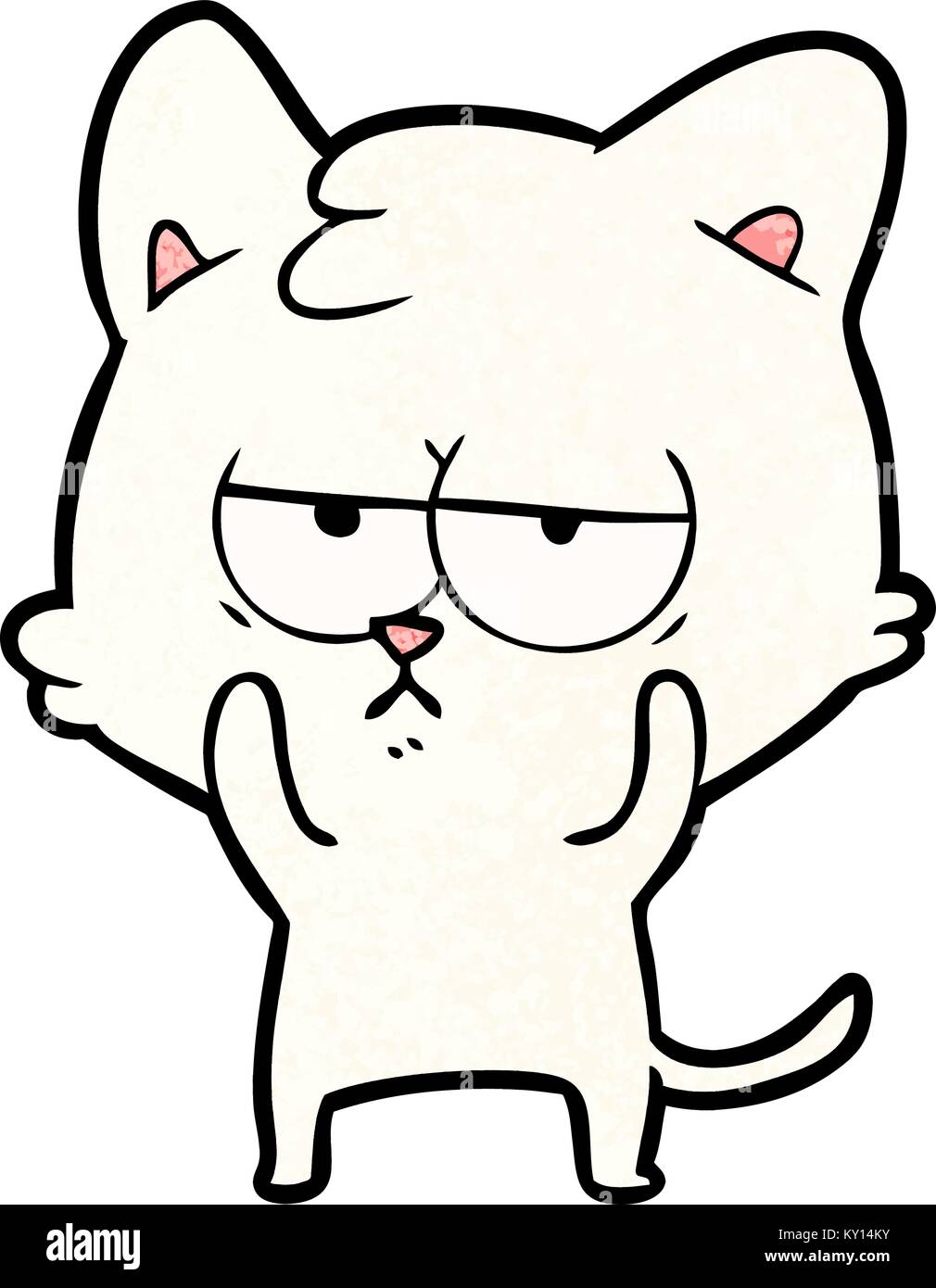 bored cartoon cat Stock Vector Image & Art - Alamy