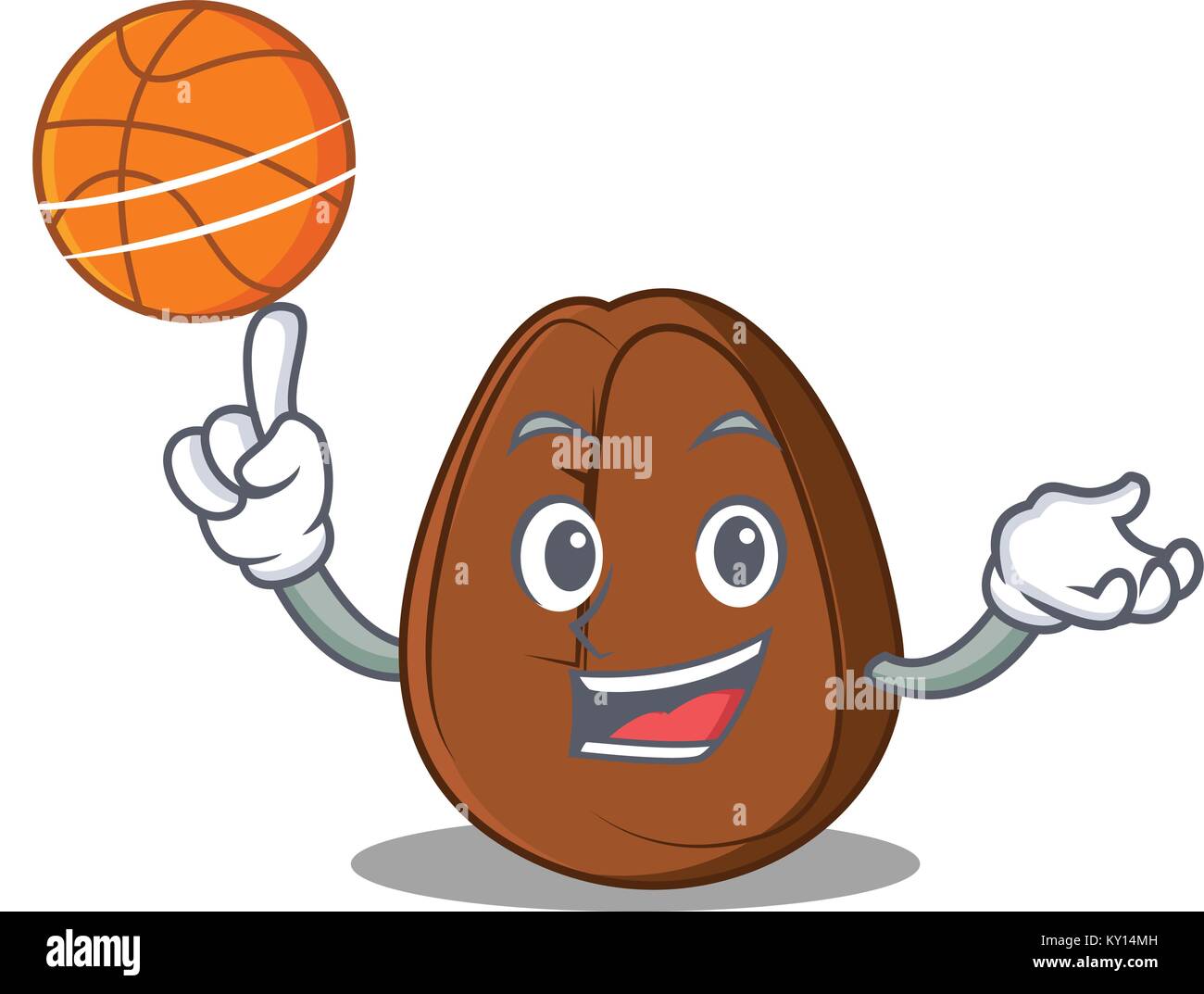 With basketball coffee bean character cartoon Stock Vector Image & Art ...