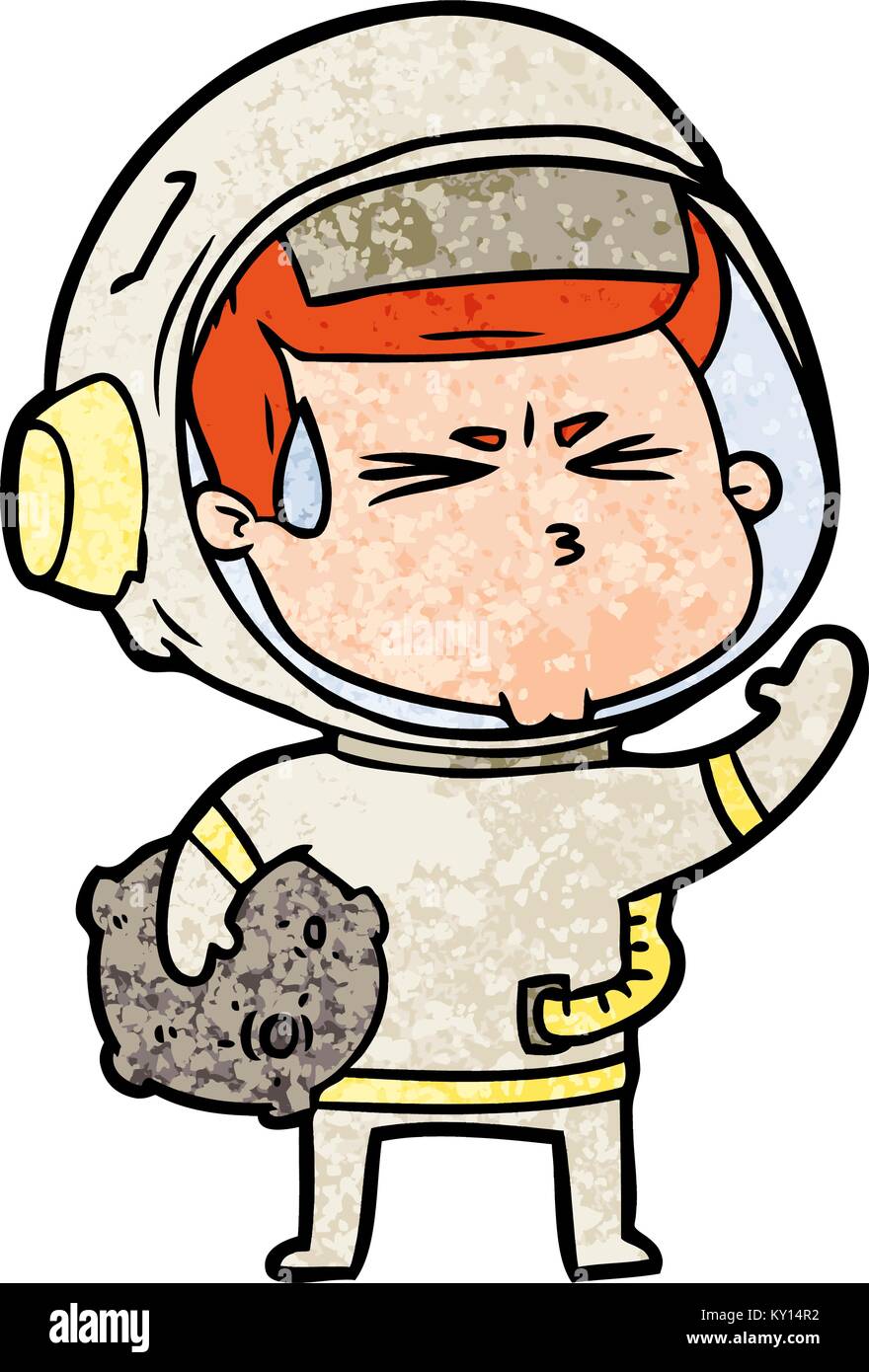 cartoon stressed astronaut Stock Vector Image & Art - Alamy