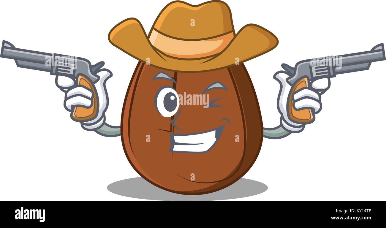 Cowboy coffee bean character cartoon Stock Vector Image & Art - Alamy