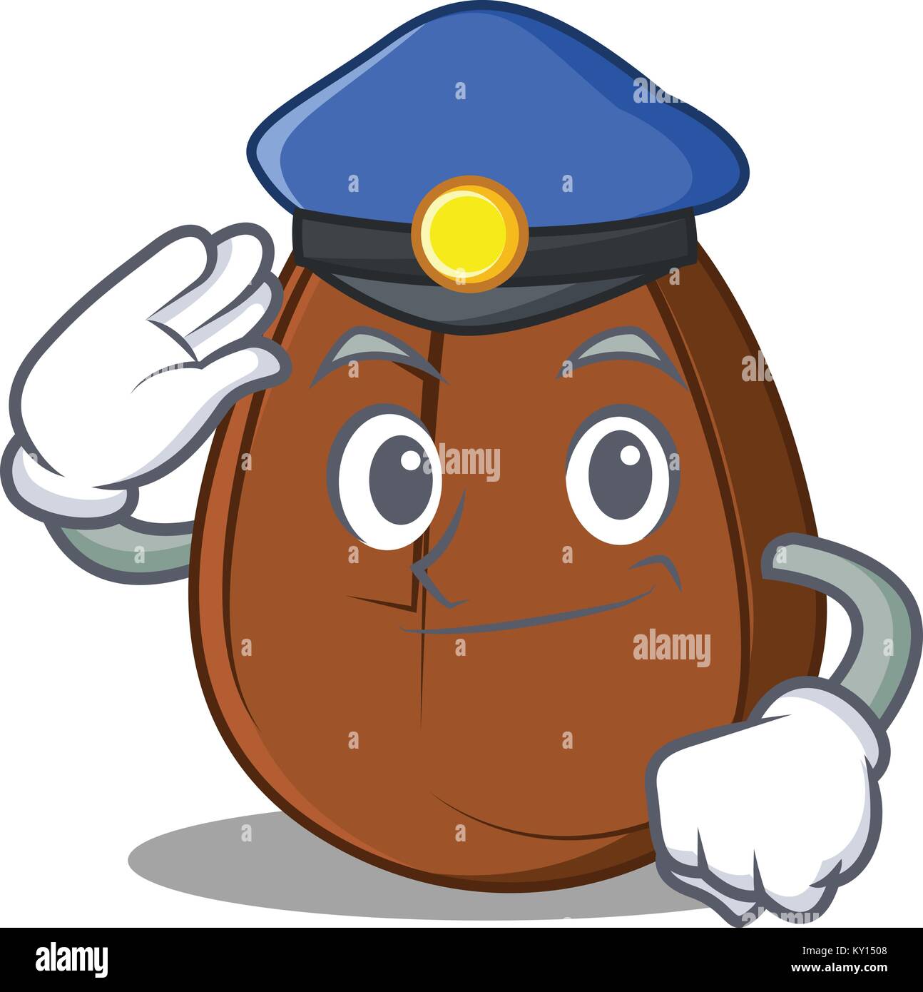 Police coffee bean character cartoon Stock Vector Image & Art - Alamy