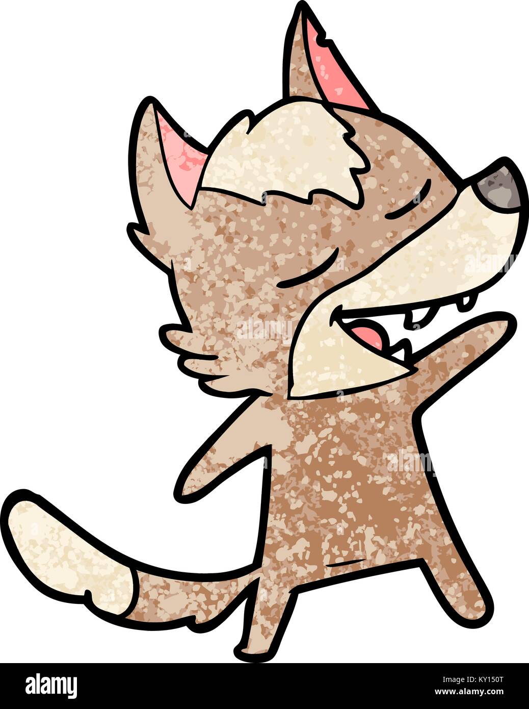 cartoon wolf laughing Stock Vector Image & Art - Alamy