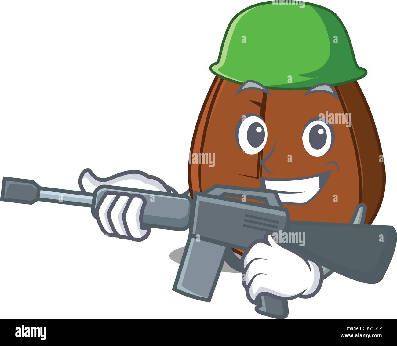 Army coffee bean character cartoon Stock Vector Image & Art - Alamy