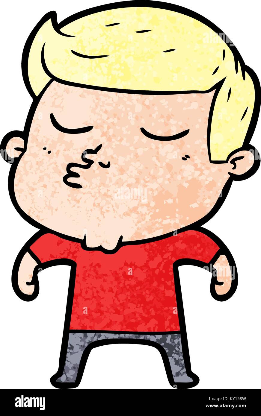 cartoon model guy pouting Stock Vector Image & Art - Alamy