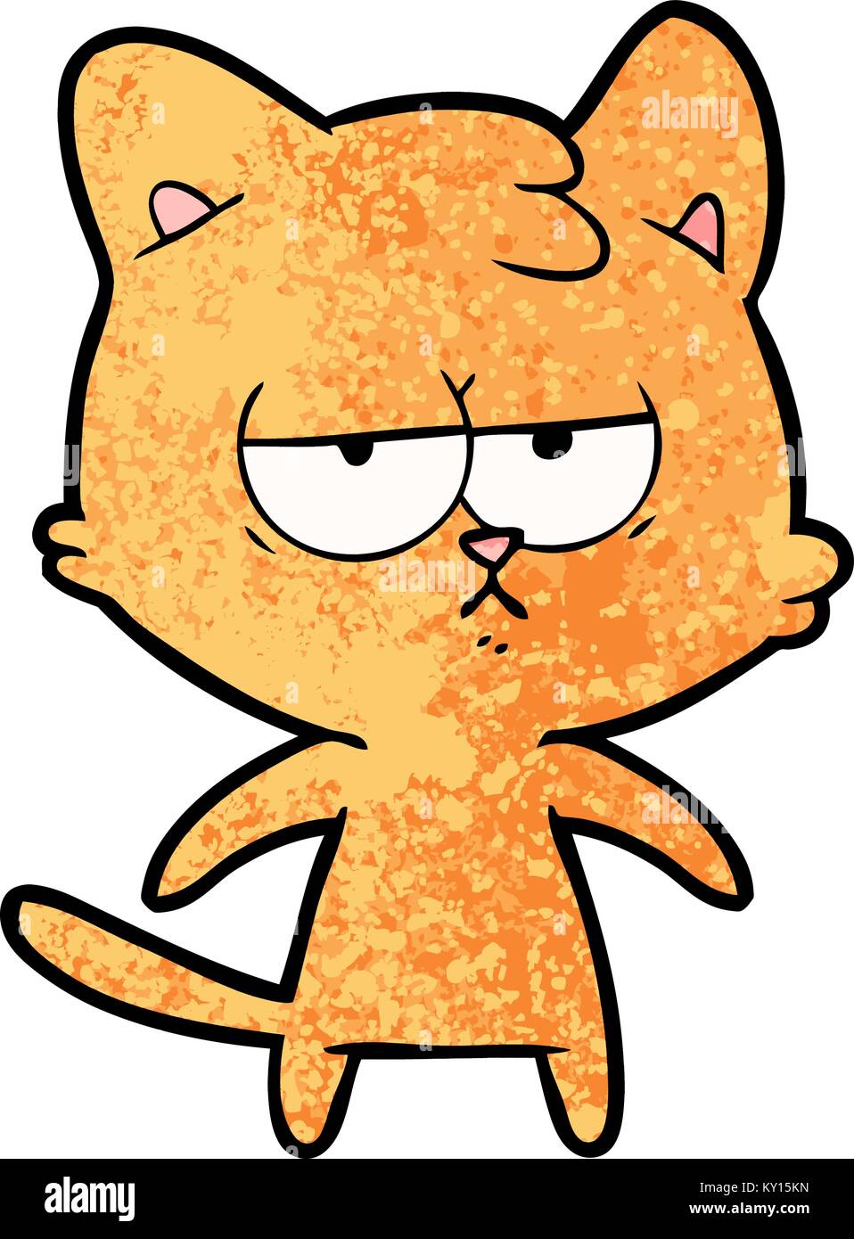 bored cartoon cat Stock Vector Image & Art - Alamy