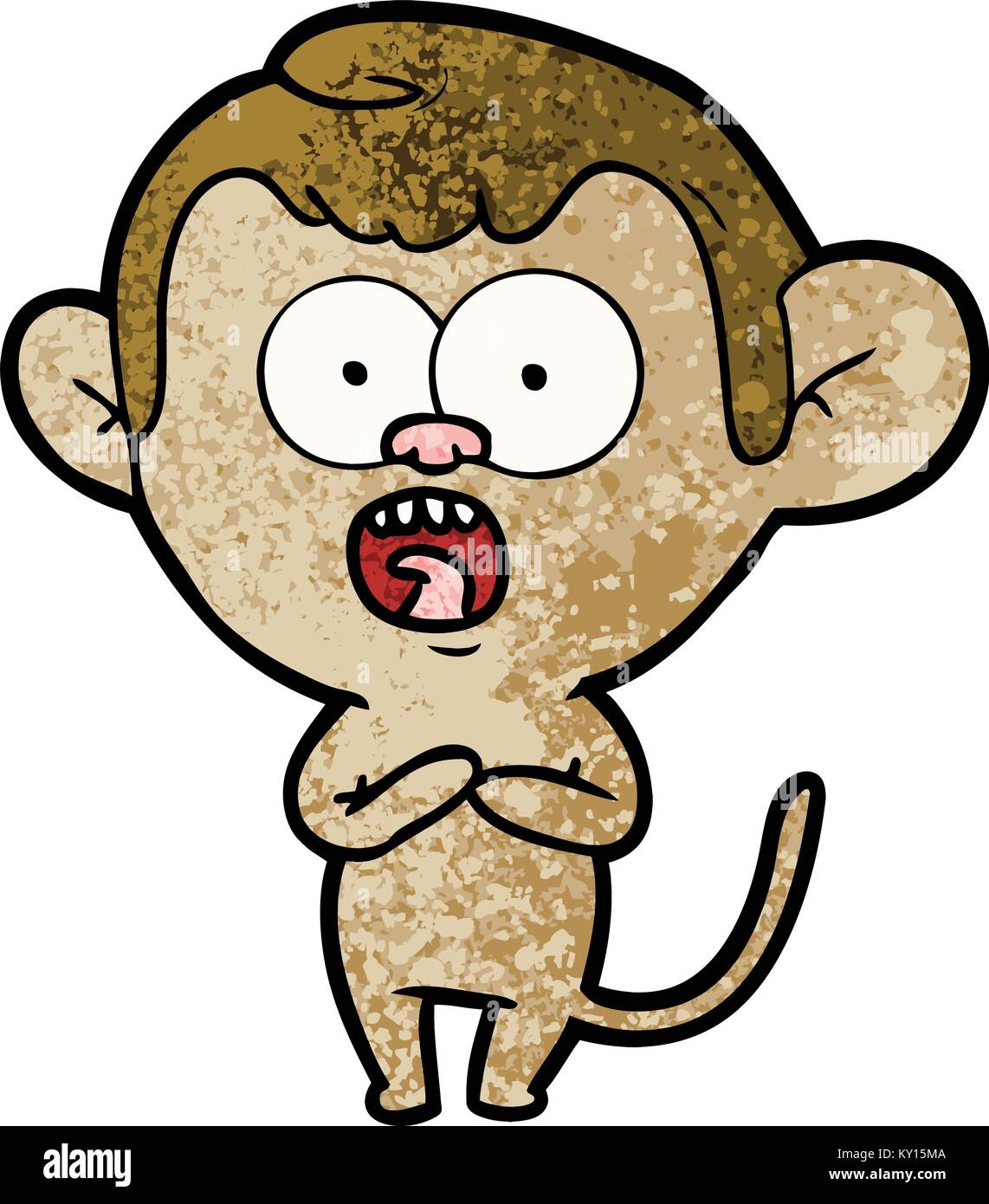 cartoon shocked monkey Stock Vector Image & Art - Alamy