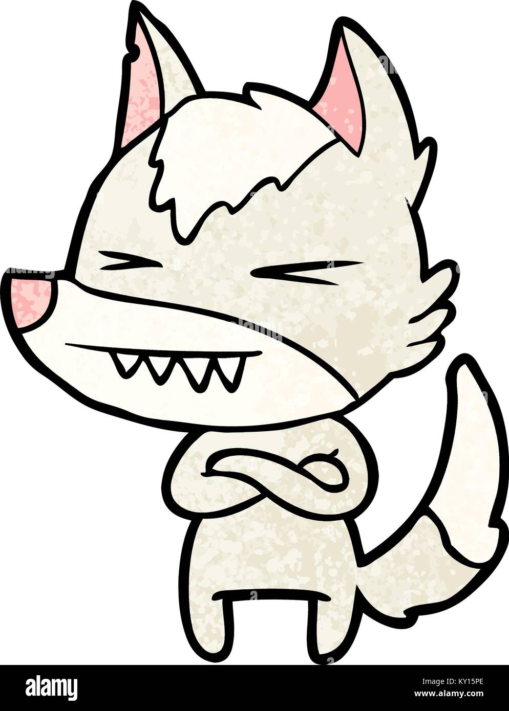 angry wolf cartoon Stock Vector Image & Art - Alamy