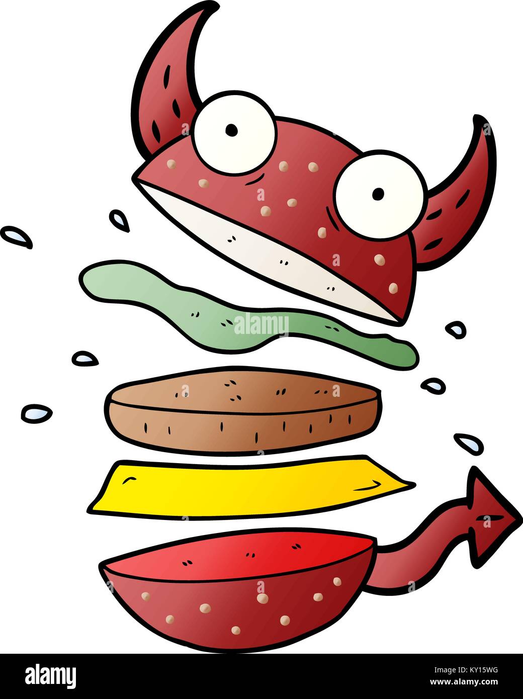 cartoon amazing burger Stock Vector Image & Art - Alamy
